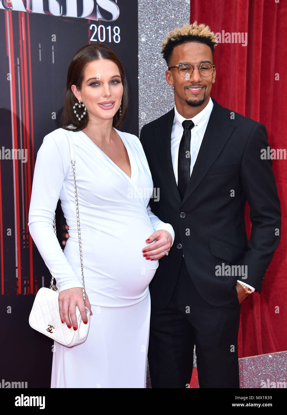 Helen Flanagan and Scott Sinclair attending the British Soap Awards ...