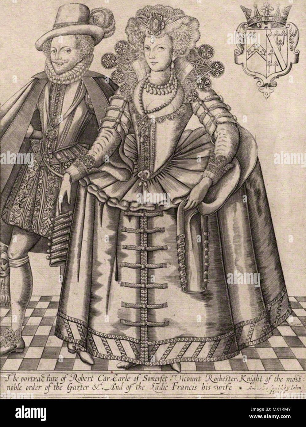 . Portrait of Robert Carr, 1st Earl of Somerset, and his wife, Frances ...