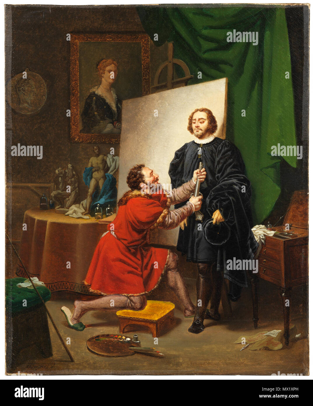 . English: Pietro Aretino in the Studio of Tintoretto Svenska: Pietro ...
