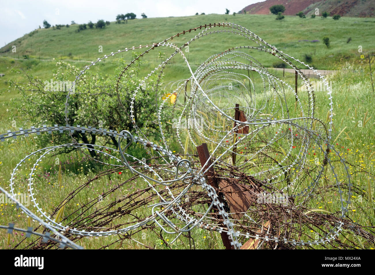 Barber wire hi-res stock photography and images - Alamy