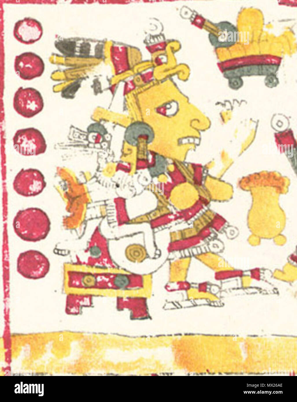 . English: A drawing of Tonacatecuhtli, one of the deities described in ...