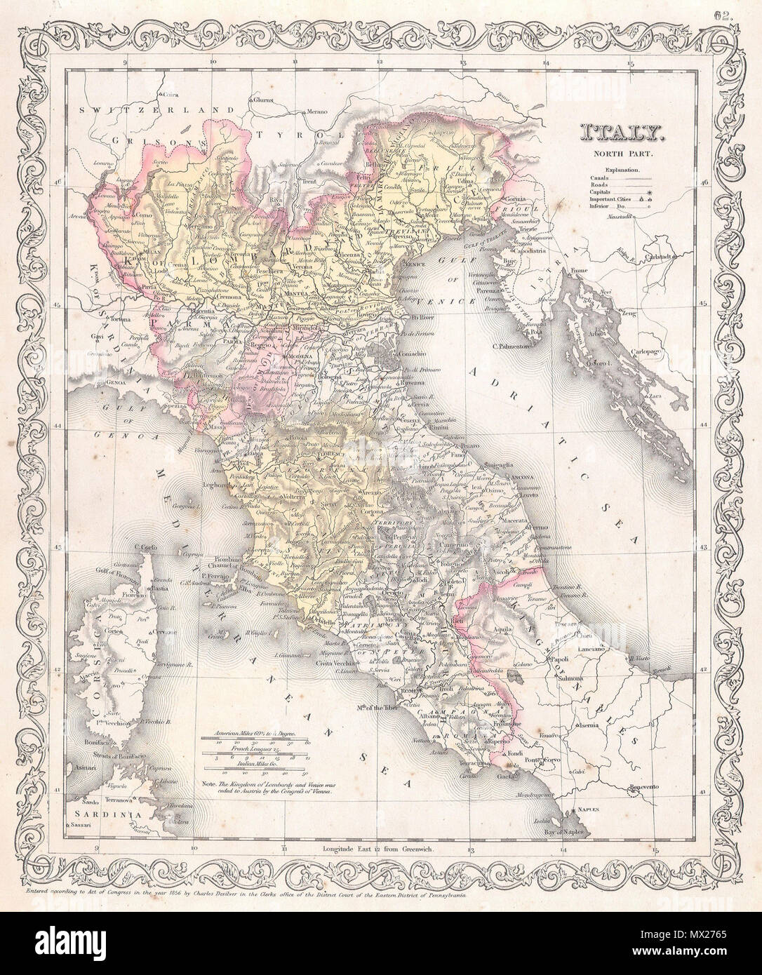 Northern italy map hi-res stock photography and images - Alamy