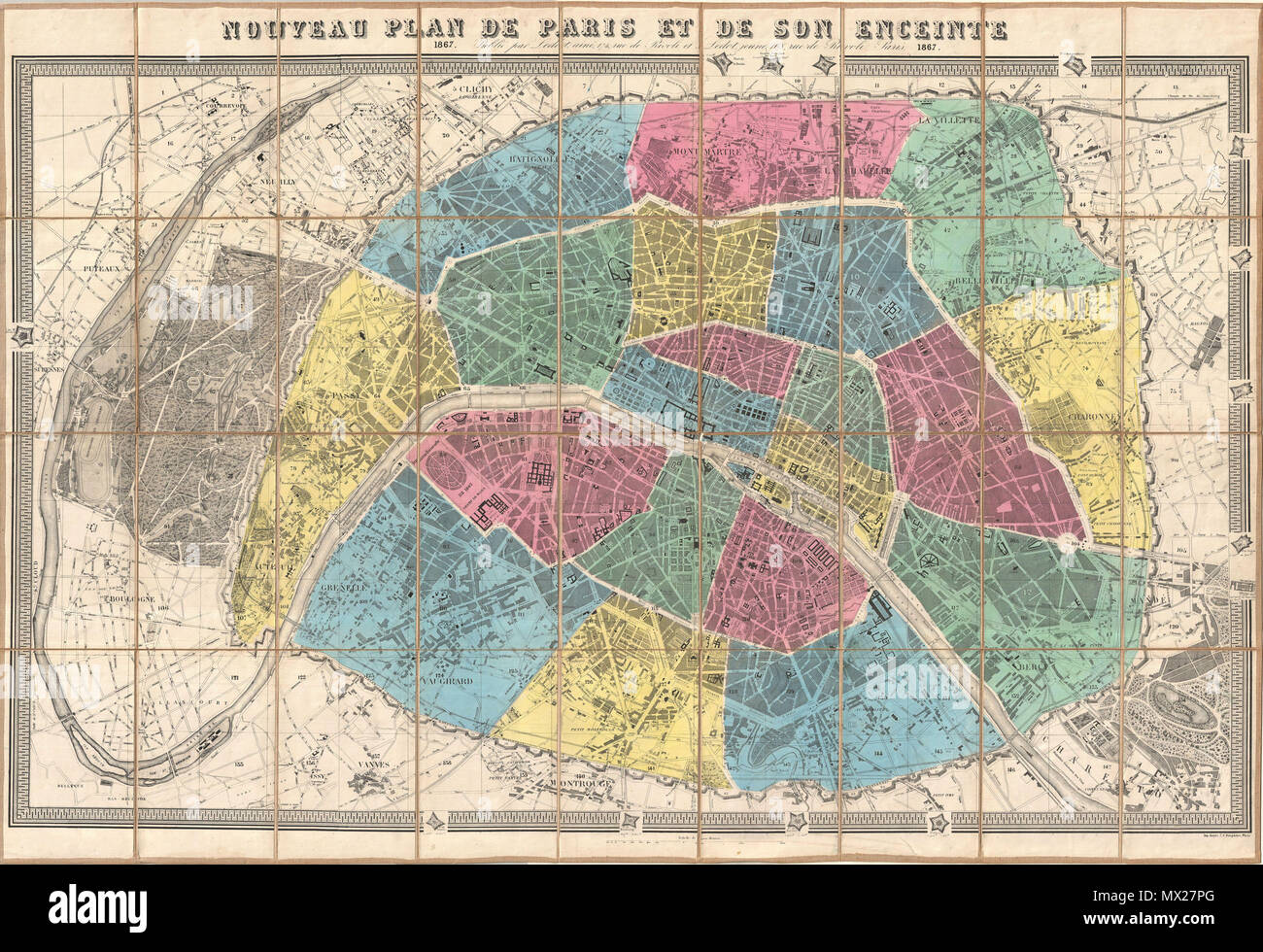 Arrondissement paris map hi-res stock photography and images - Alamy