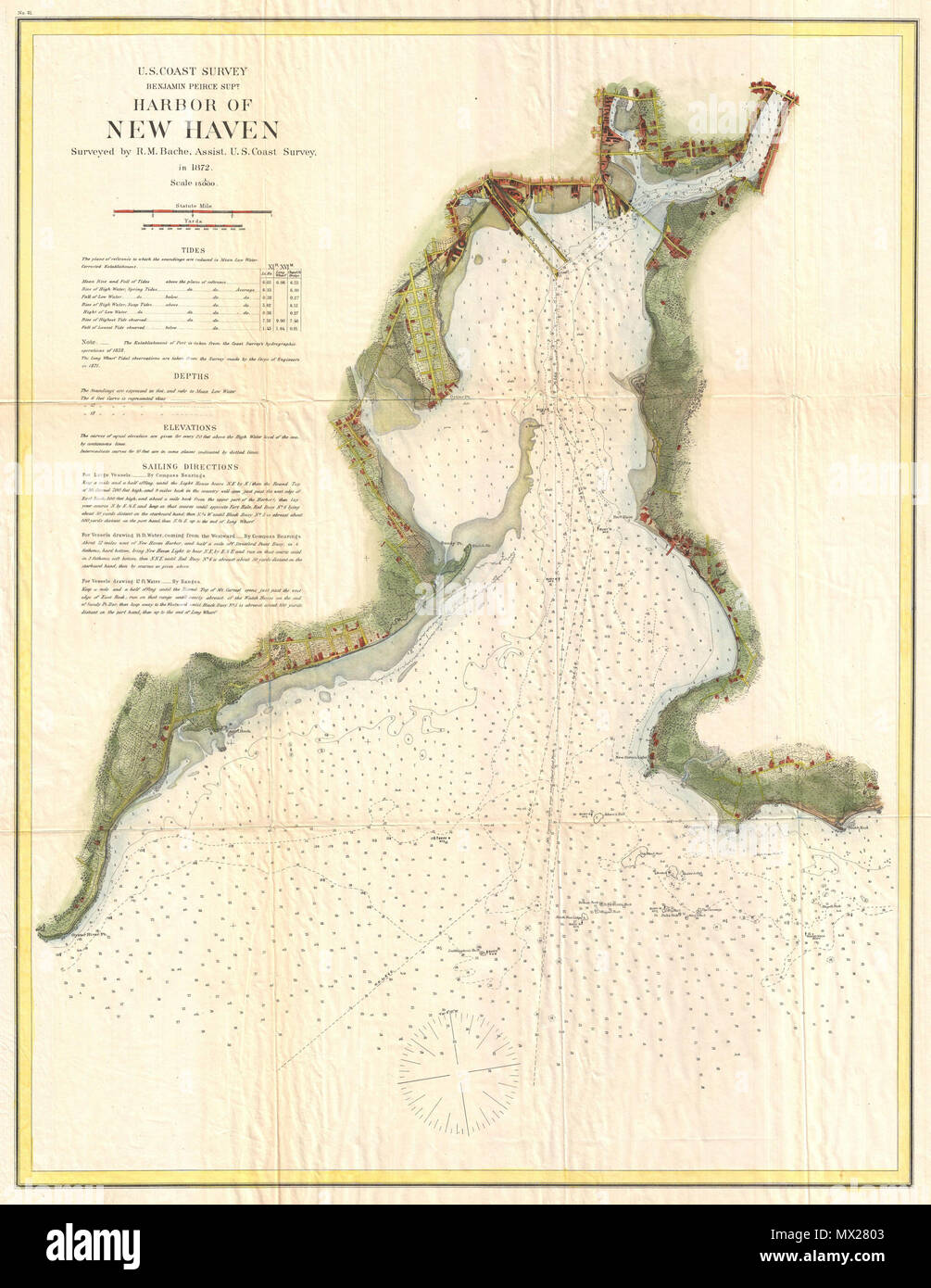 . Harbor of New Haven. English: A very attractive example of the 1872 U ...