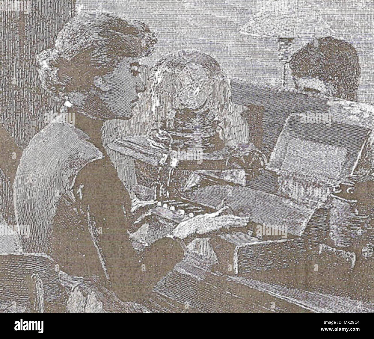 . English: 'A ticker system consisted of transmitters and tickers. As ...