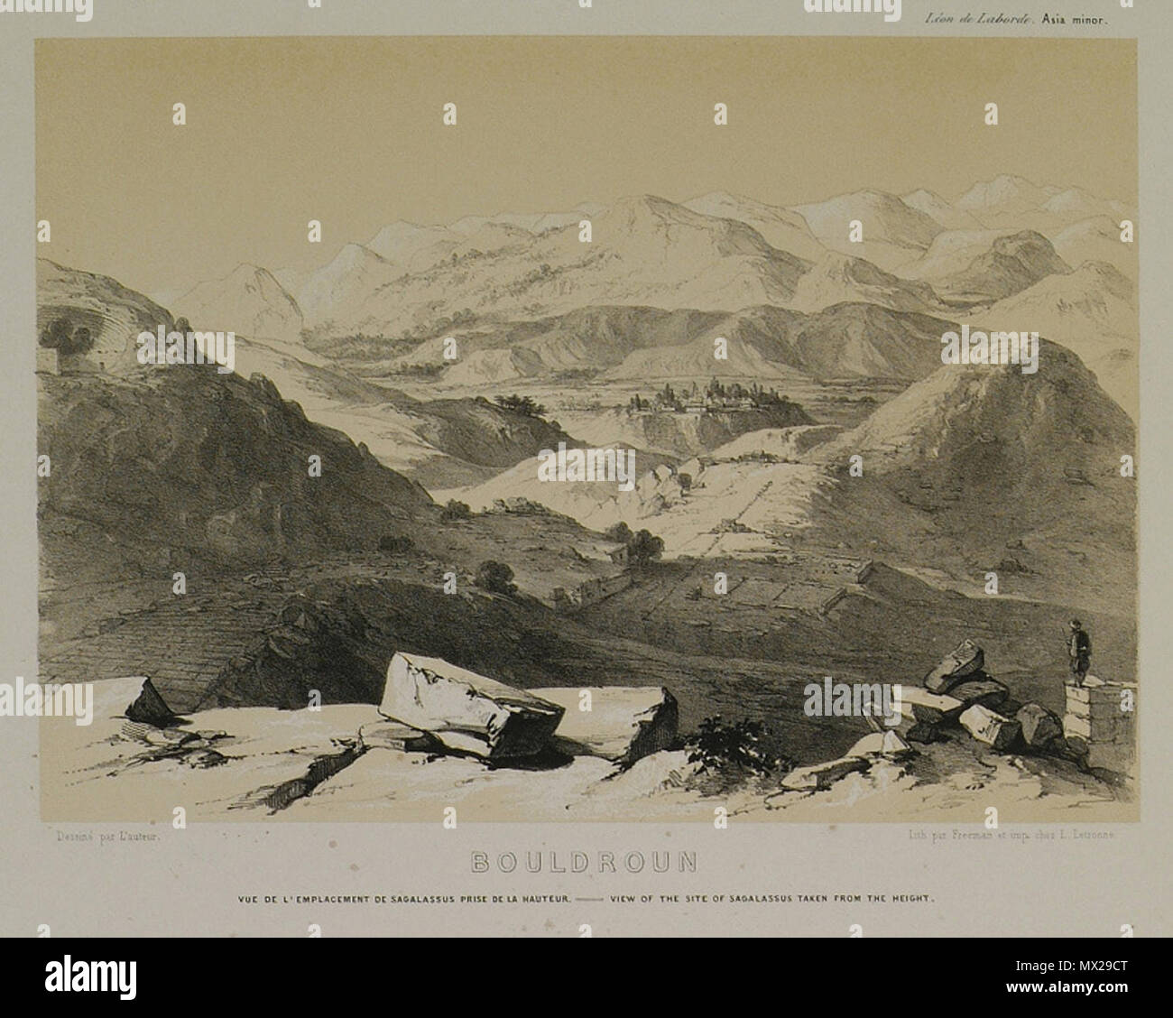 95 Bouldroun Vue de l'emplacement de Sagalassus prise de la hauteur ...