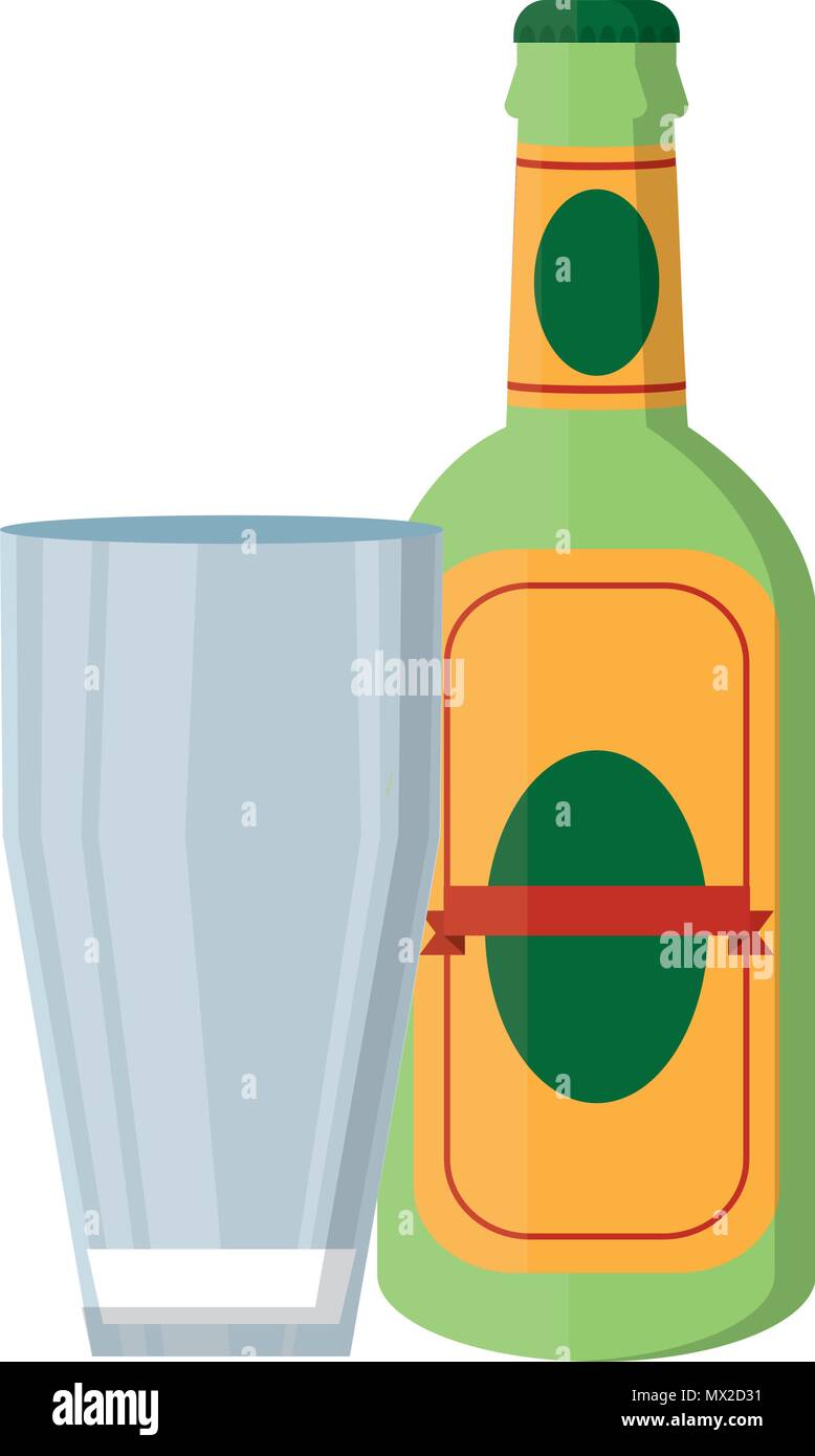 schnapps liquor bottle beverage with glass Stock Vector Image & Art - Alamy
