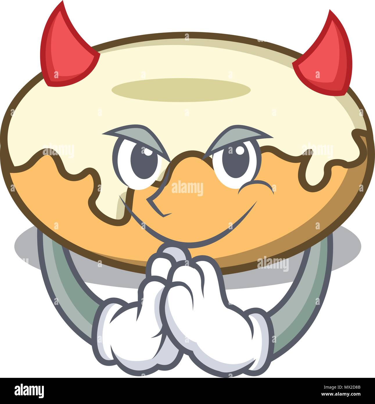 Devil donut with sugar mascot cartoon Stock Vector Image & Art - Alamy