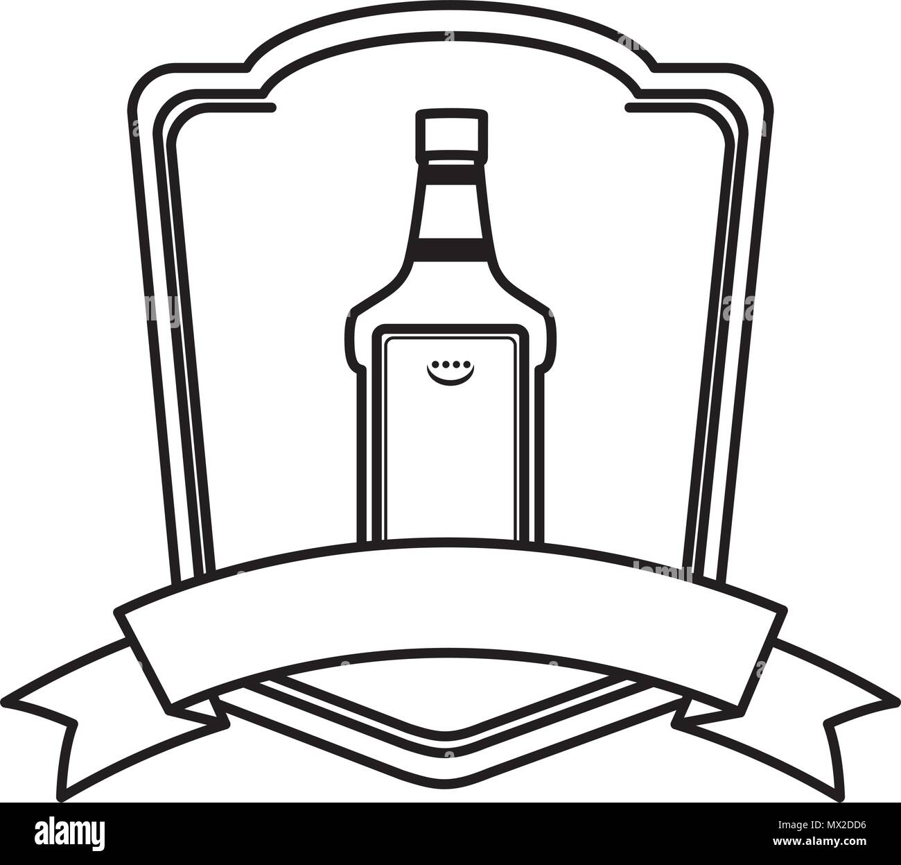 Tequila bottle lemon Black and White Stock Photos & Images - Alamy