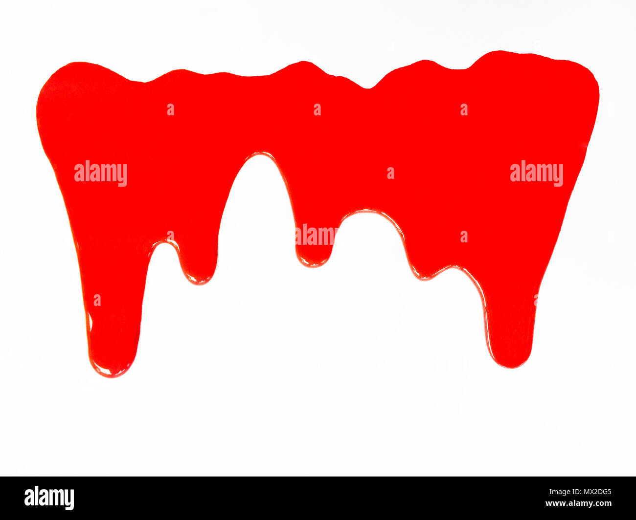 Red color dripping, Color Dropping Background. White background Stock ...