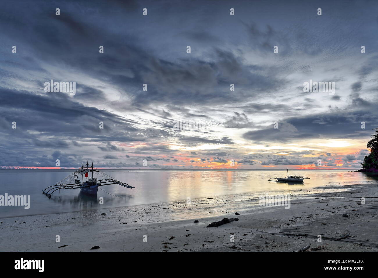 Balangay or bangka-double outrigger boats for touristic use of the ...