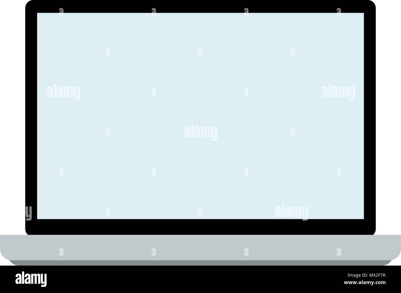 Laptop front view isolated. Notebook equipment with place for text ...