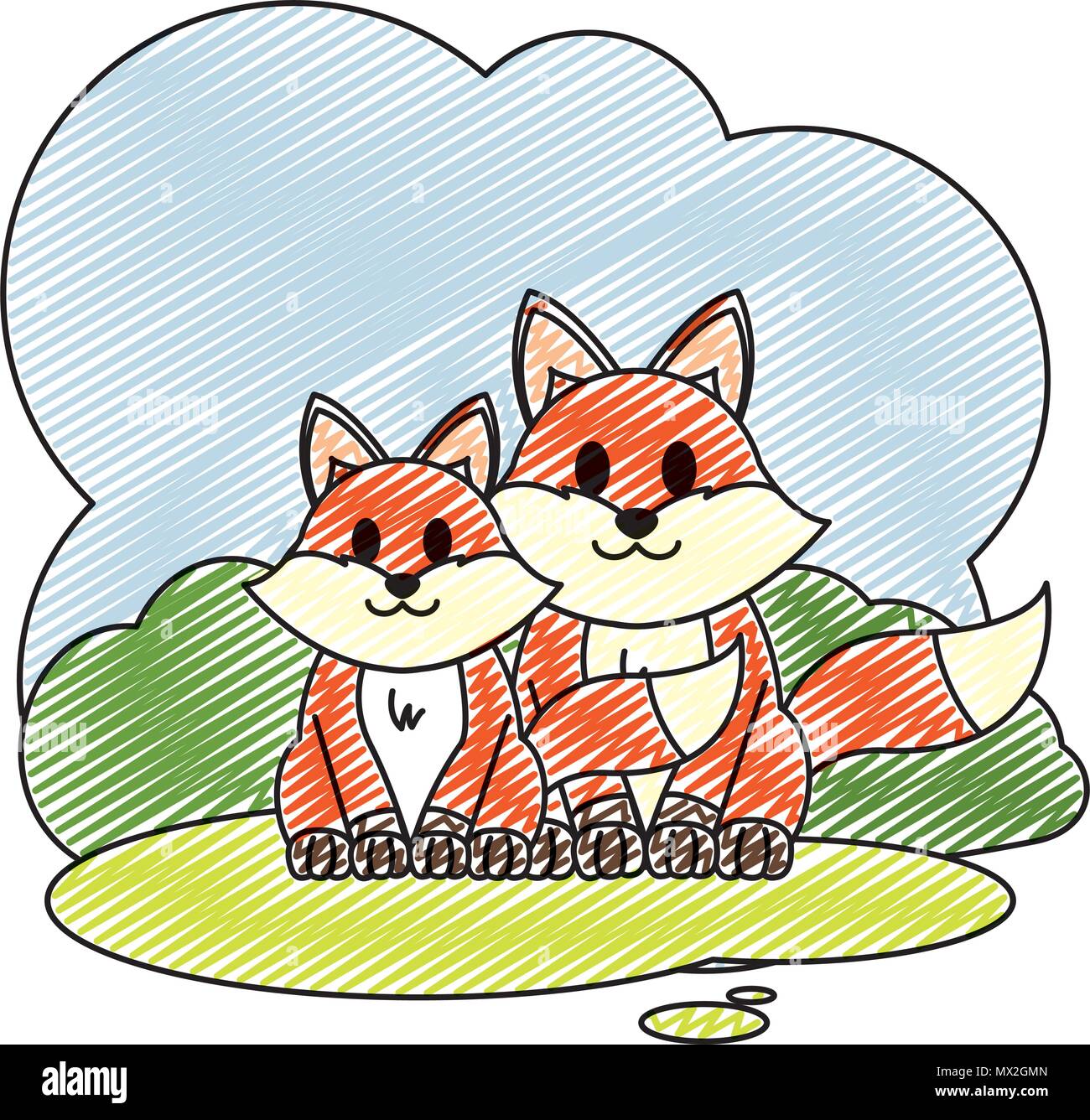 Fox couple Cut Out Stock Images & Pictures - Alamy