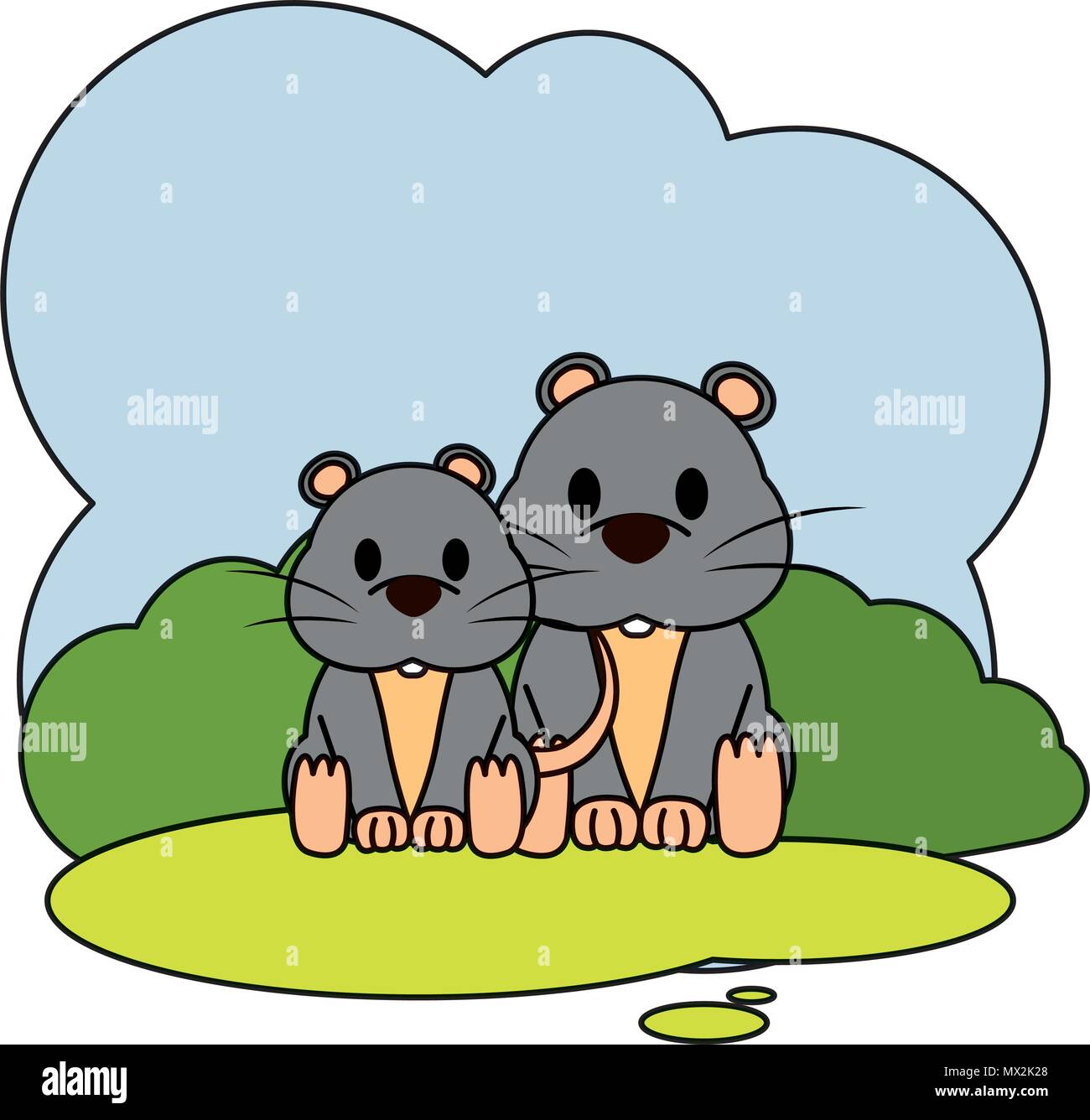 Mouse couple illustration Stock Vector Images - Alamy