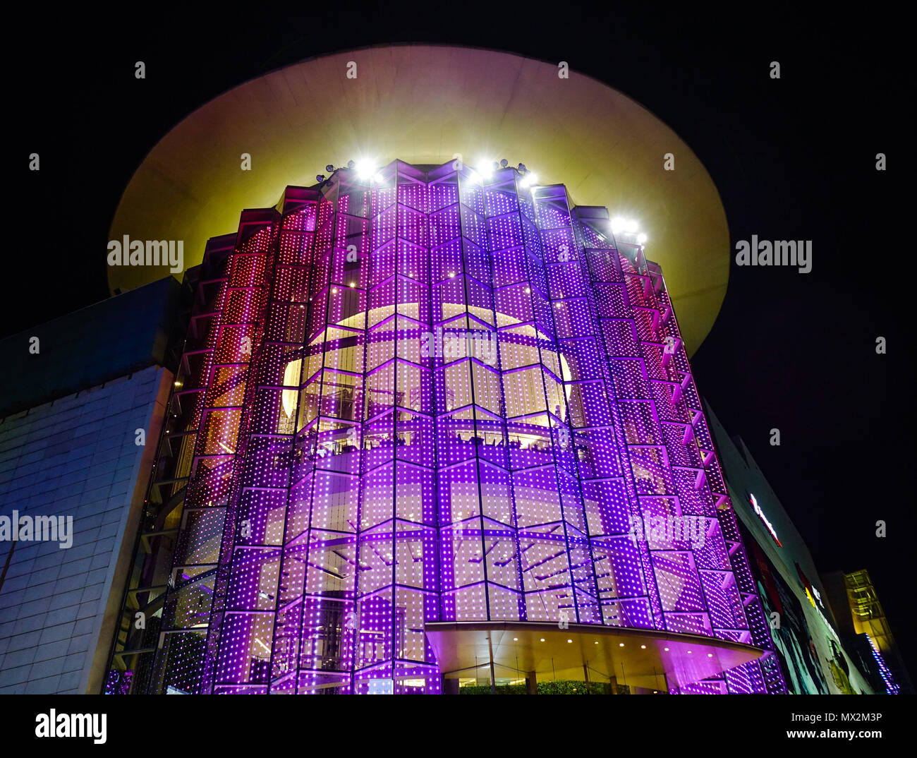 Bangkok, Thailand - Apr 20, 2018. Siam Paragon Building at night in ...