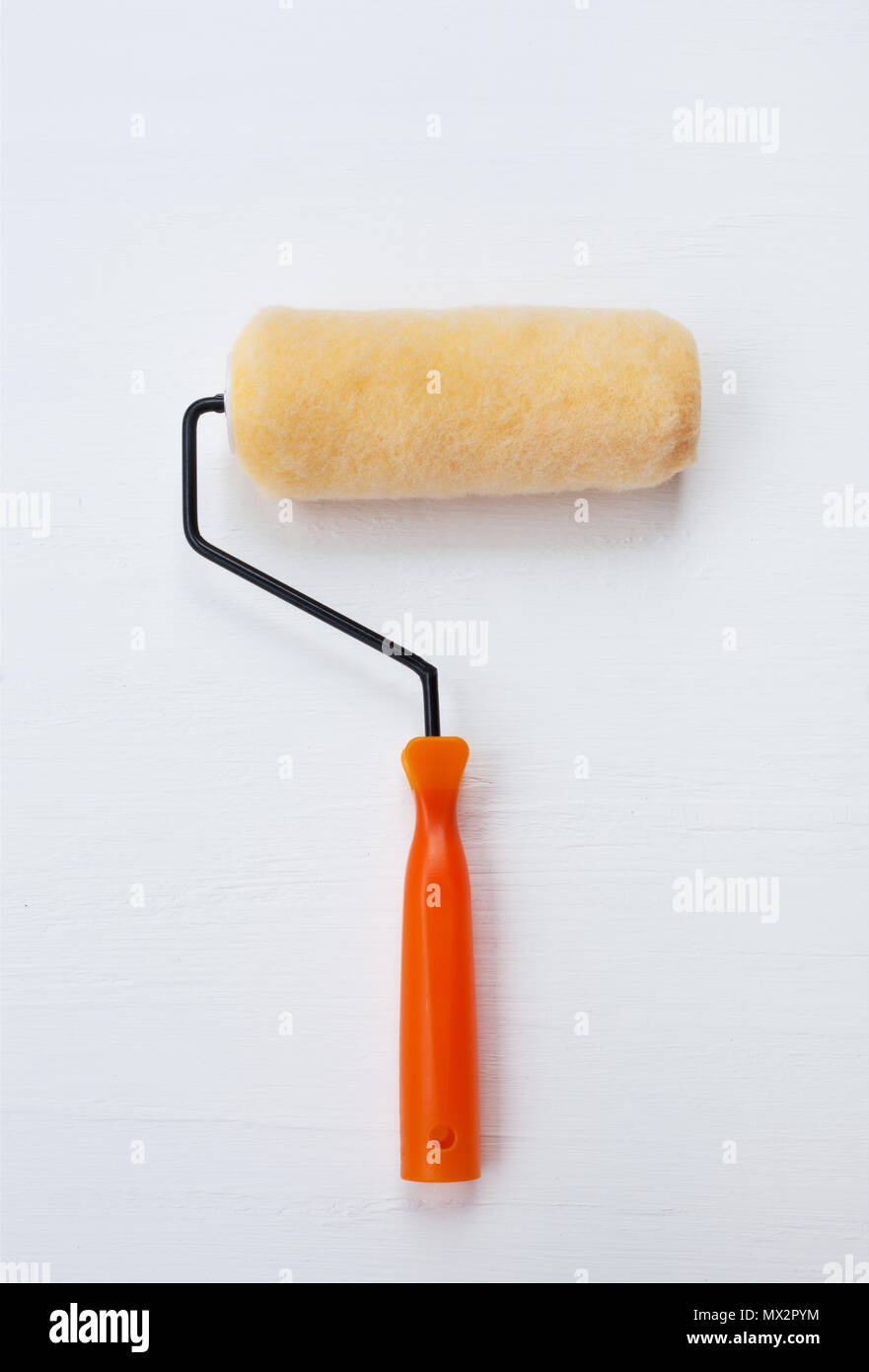 Paint roller isolated on white background Stock Photo - Alamy