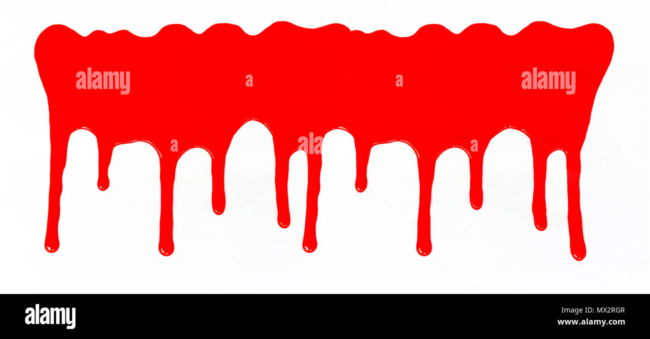 Red color dripping, Color Dropping Background. White background Stock ...