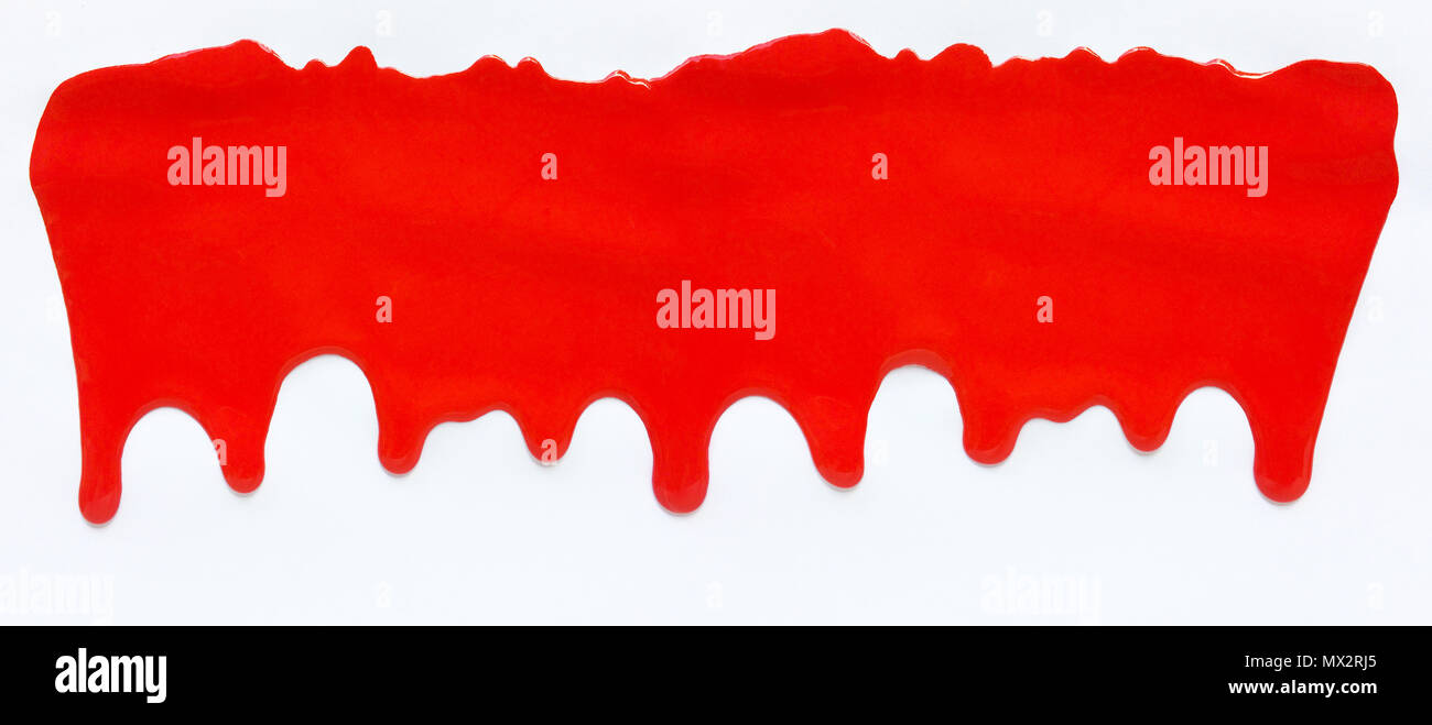 Red color dripping, Color Dropping Background. White background Stock ...