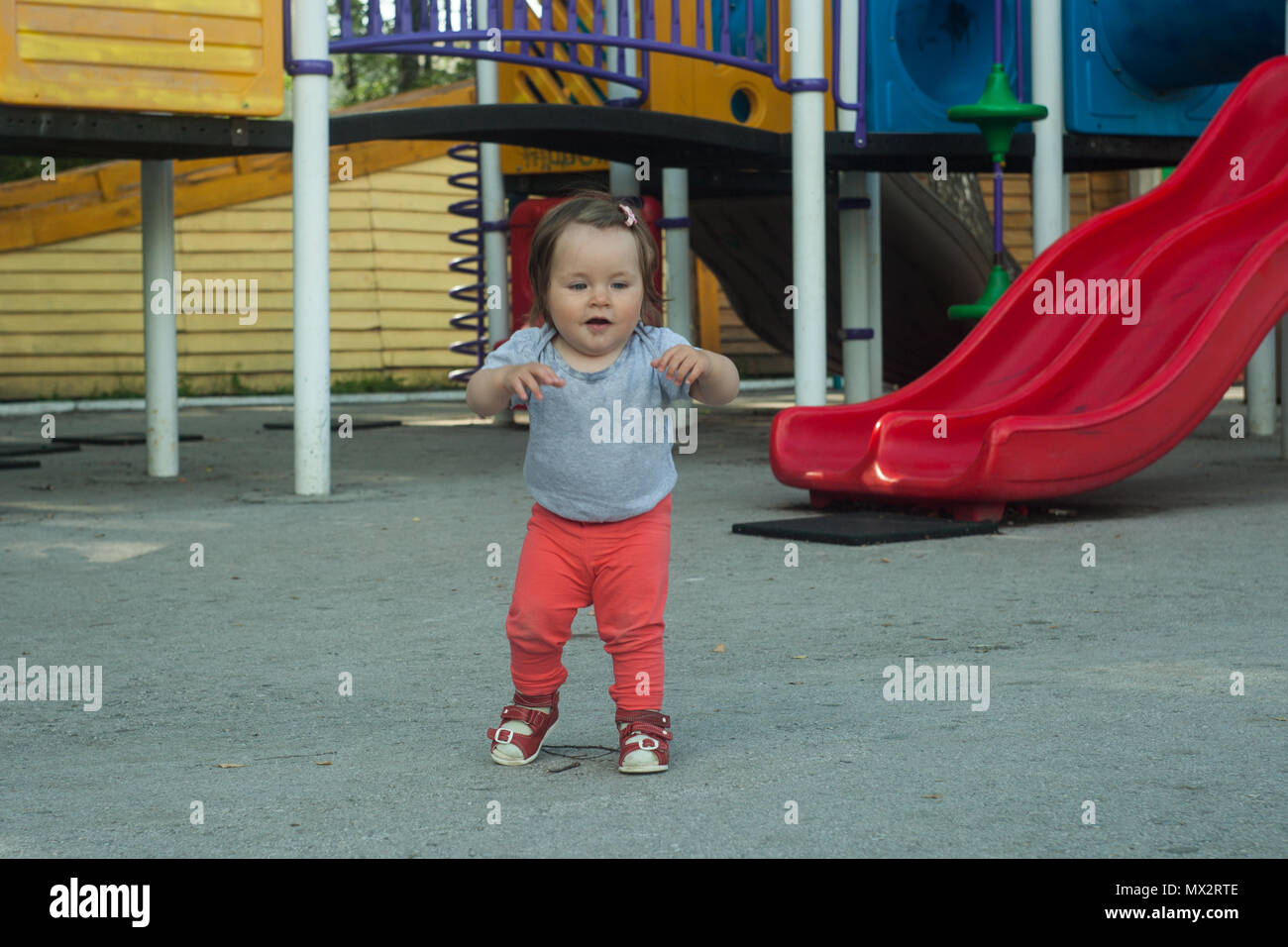 First steps little baby learning hi-res stock photography and images ...
