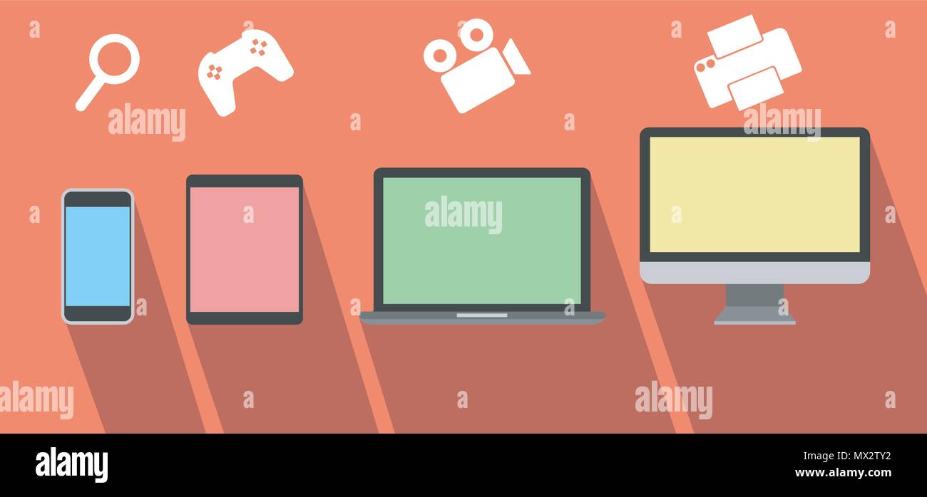 vector design of device function from screen monitor Stock Vector Image ...