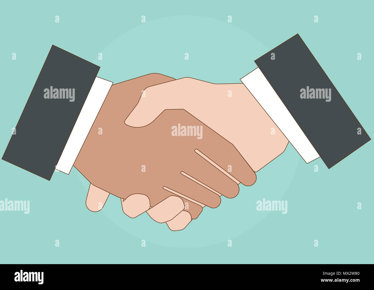 Handshake vector vectors hi-res stock photography and images - Alamy