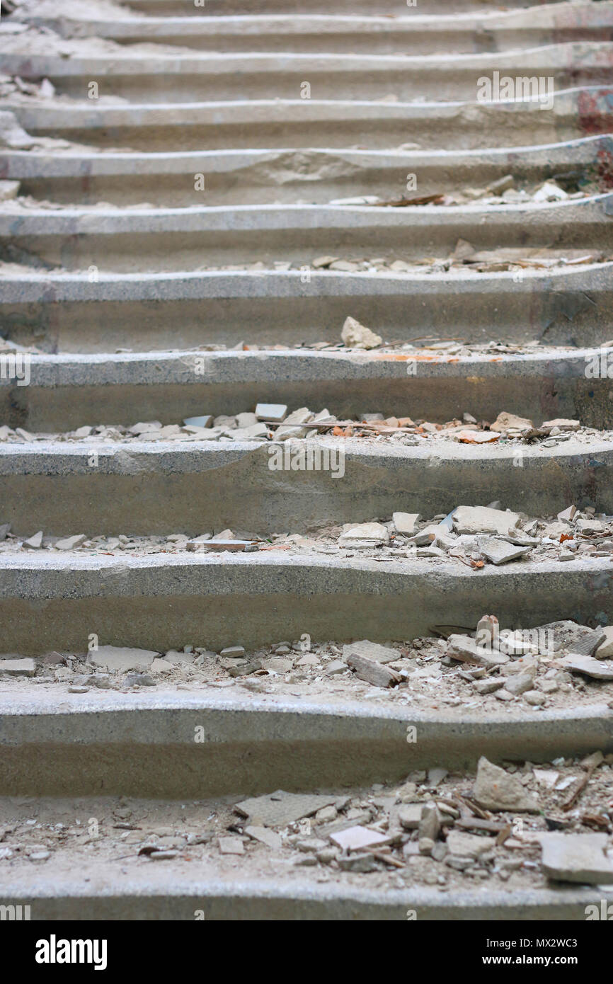 rise up destroyed stairs Stock Photo - Alamy