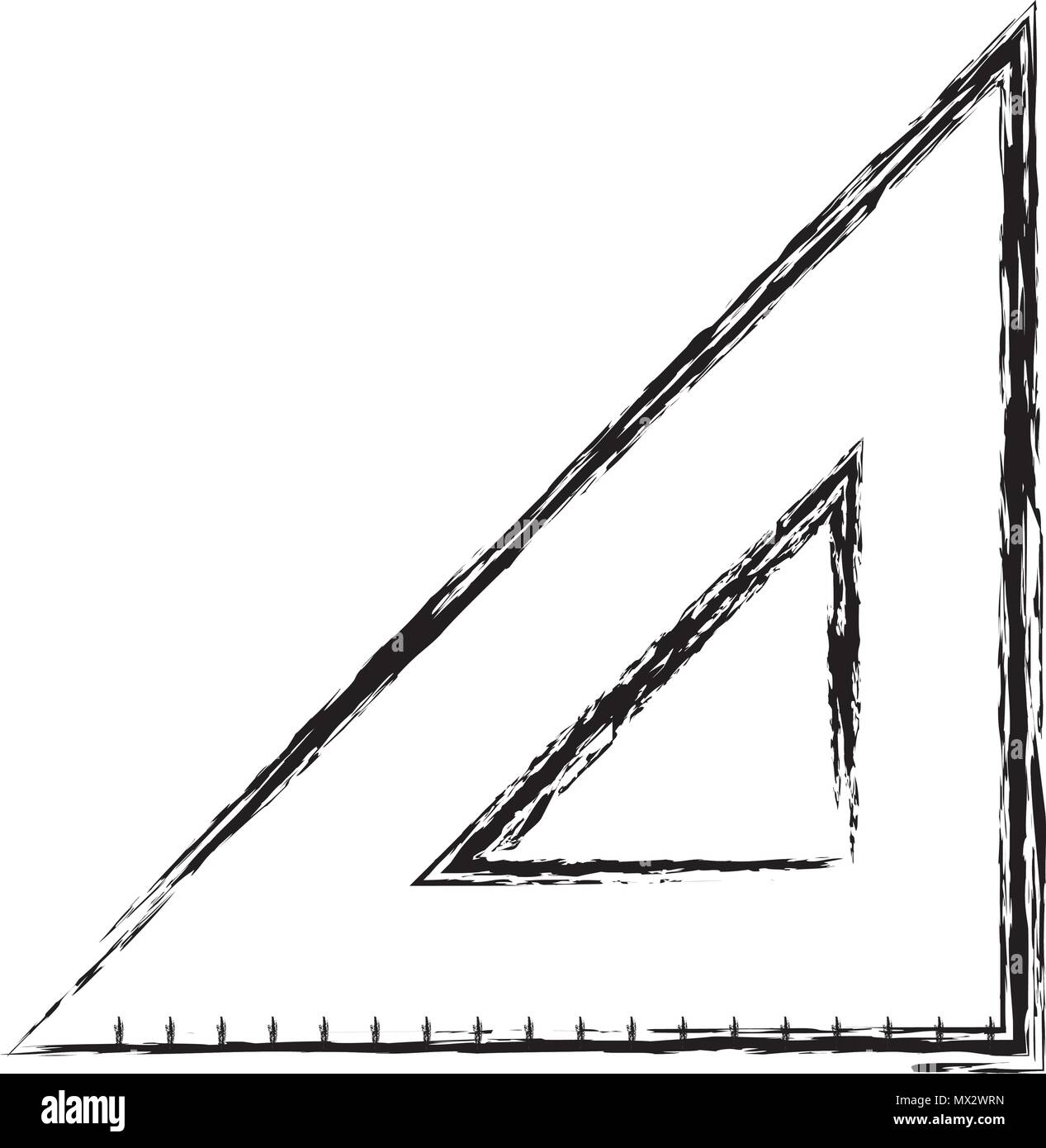 triangular geometric rule school vector illustration design Stock ...