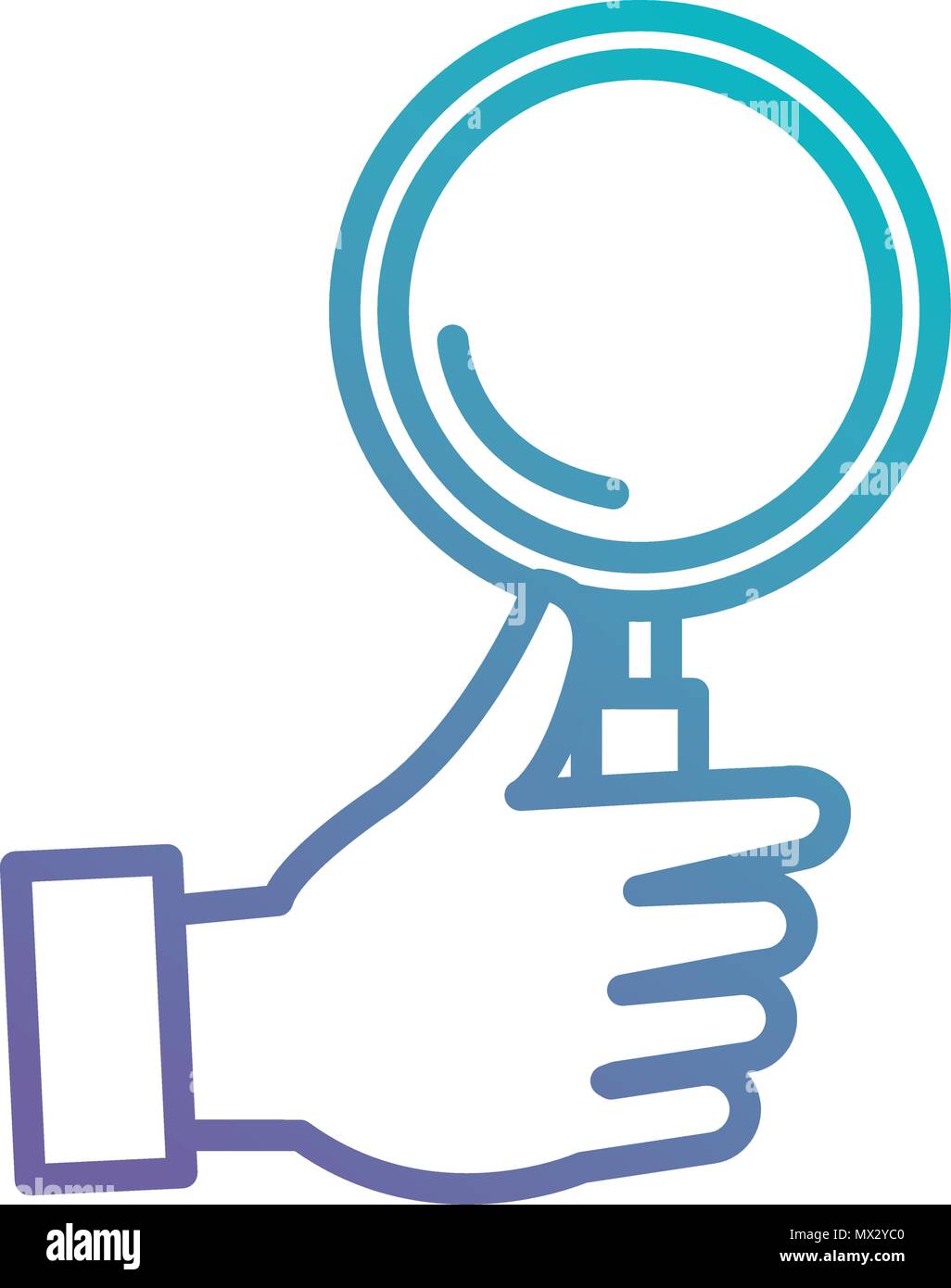 hand with magnifying glass vector illustration design Stock Vector ...