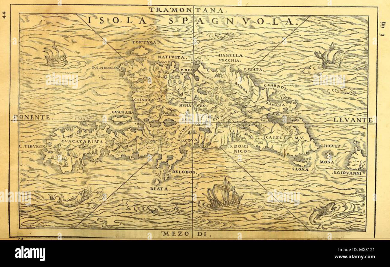 Map of hispaniola hi-res stock photography and images - Alamy