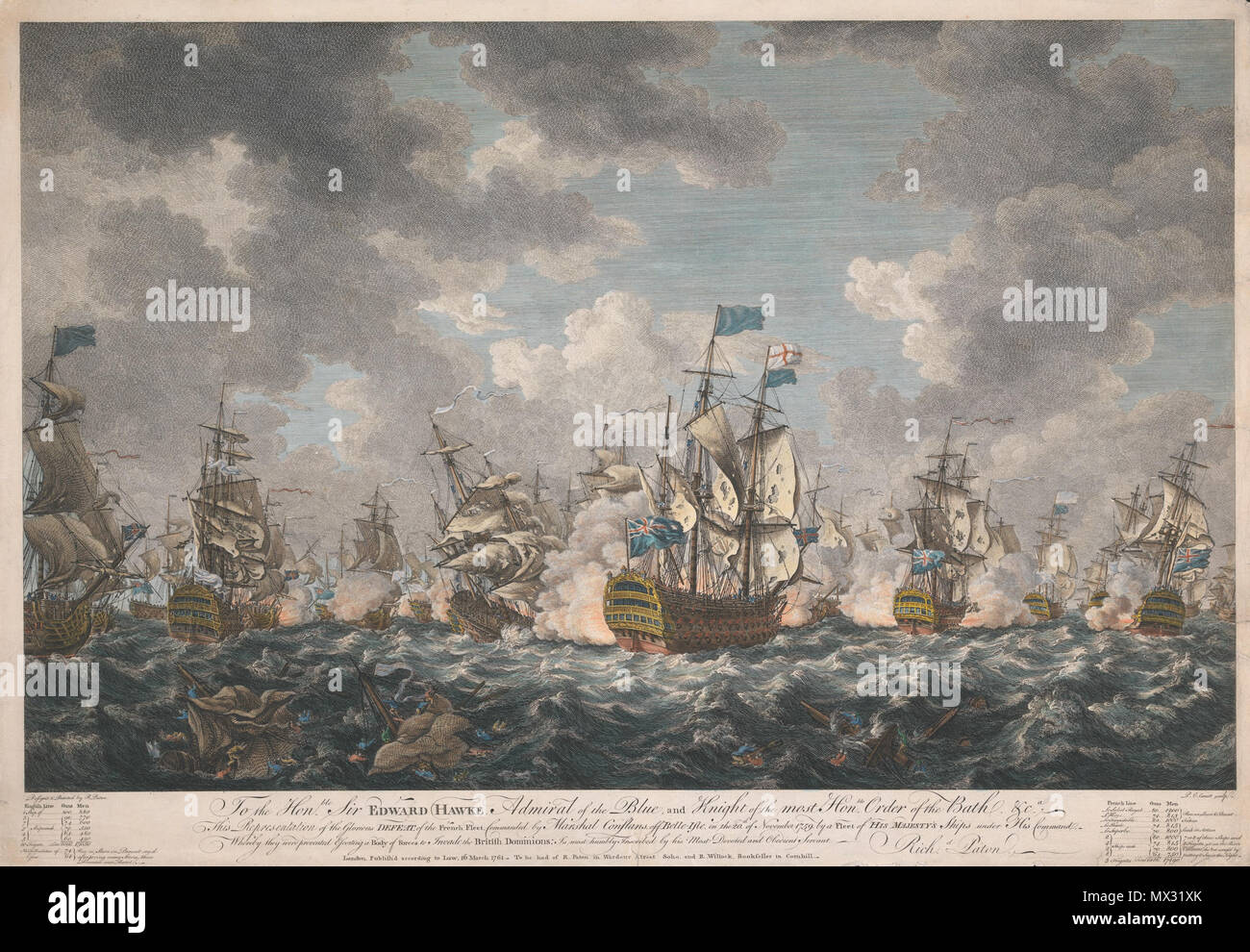 B1977.14.12168 76 Battle of Quiberon Bay IMG 4821 Stock Photo - Alamy