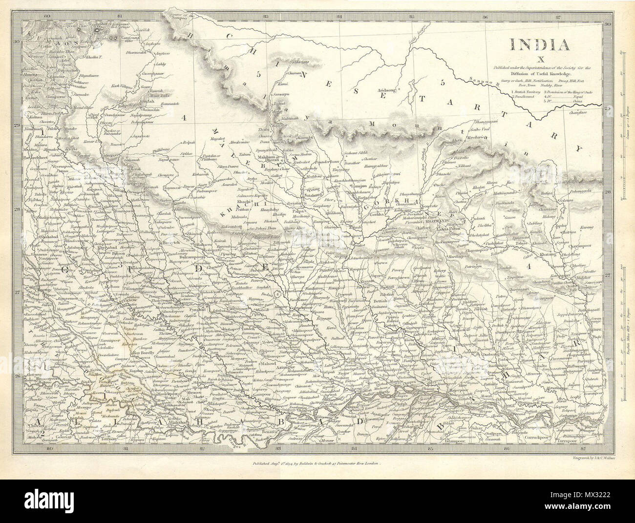 The ganges river maps cartography geography hi-res stock photography ...