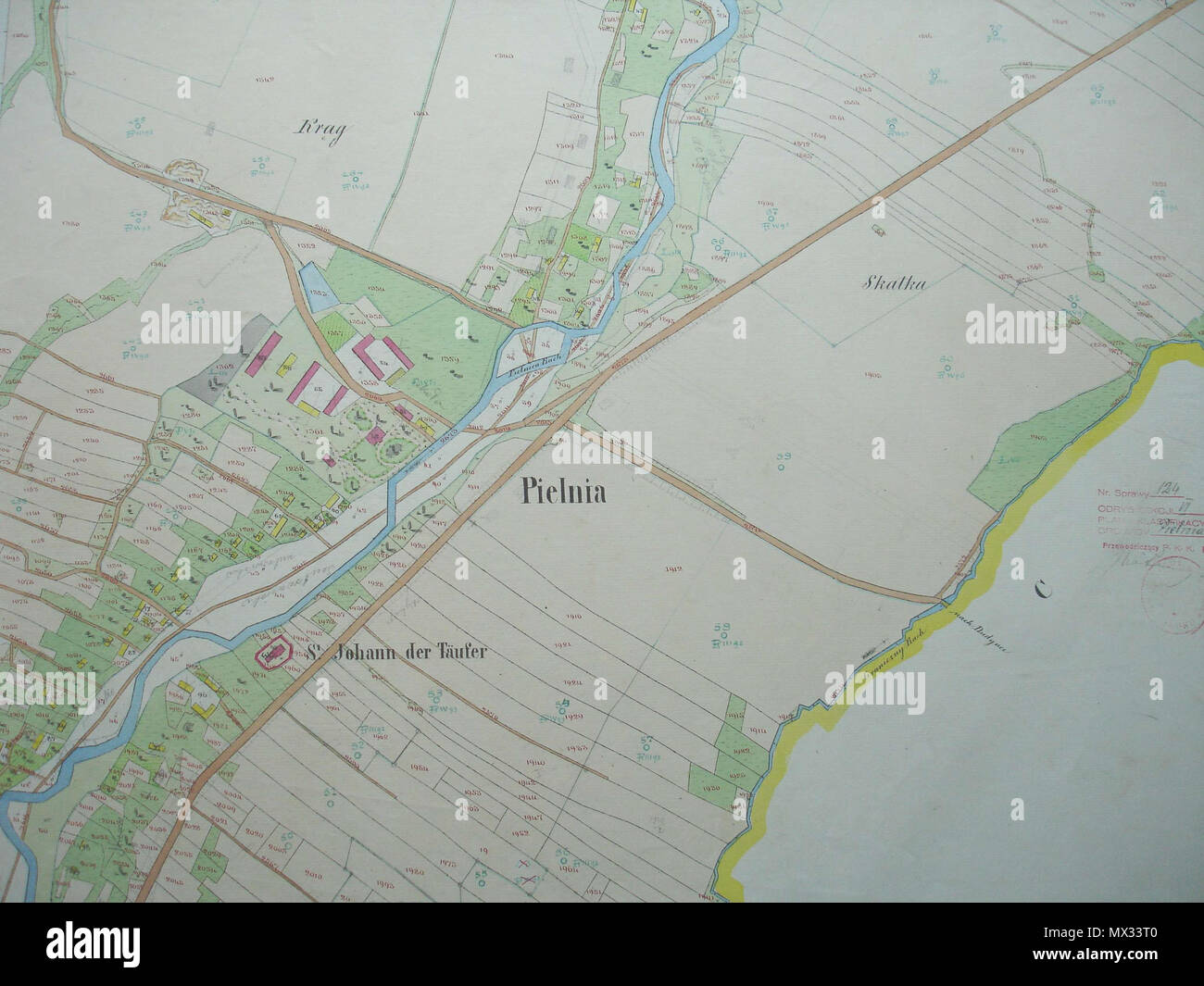 . Deutsch: Pielnia, 1852, cadastral map of village Pielnia . Marek ...