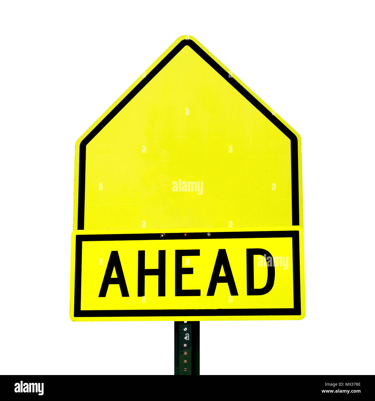 Dead end yellow diamond warning sign hi-res stock photography and ...
