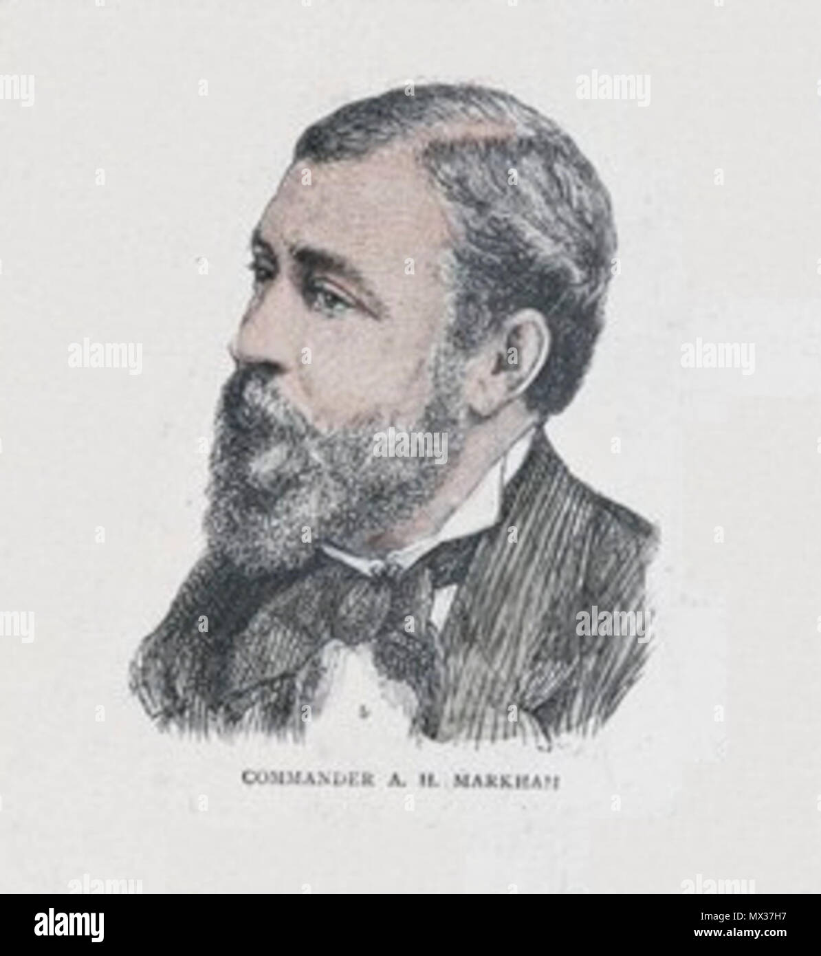 . English: Glass slide of Albert Hastings Markham . circa 1876. Unknown ...