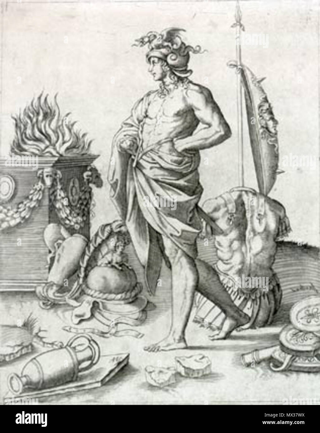 33 Alcibiade - Agostino Veneziano (ca. 1490-1540 Stock Photo - Alamy