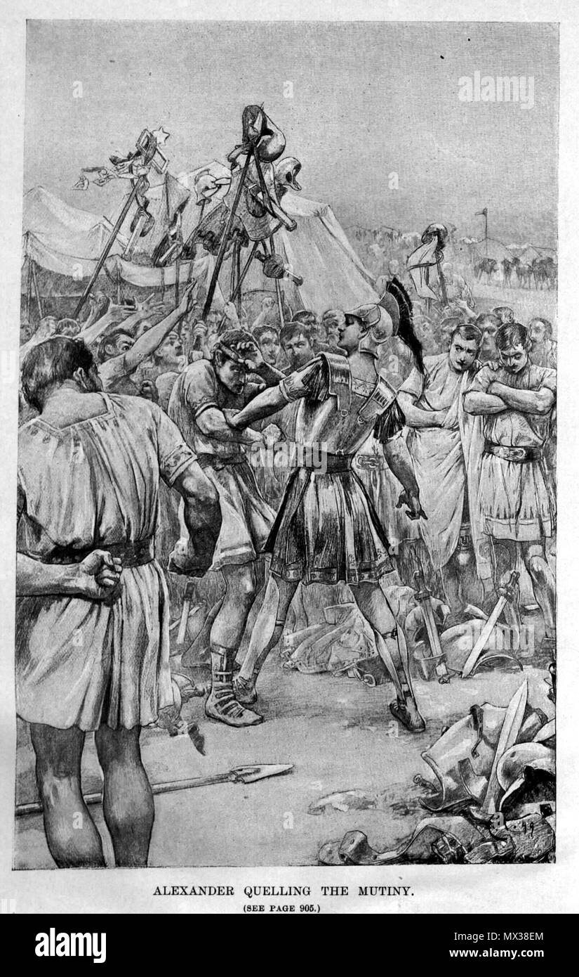 . Alexander quelling the Opis mutiny by Andre Castaigne (1898-1899 ...