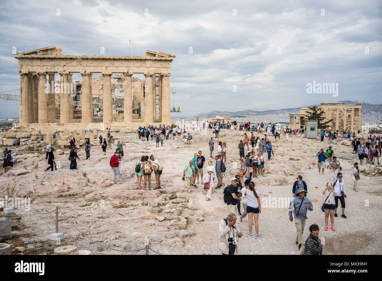 The Parthenon at the Acropolis in Athens, Greece, on June 8, 2016 Stock ...