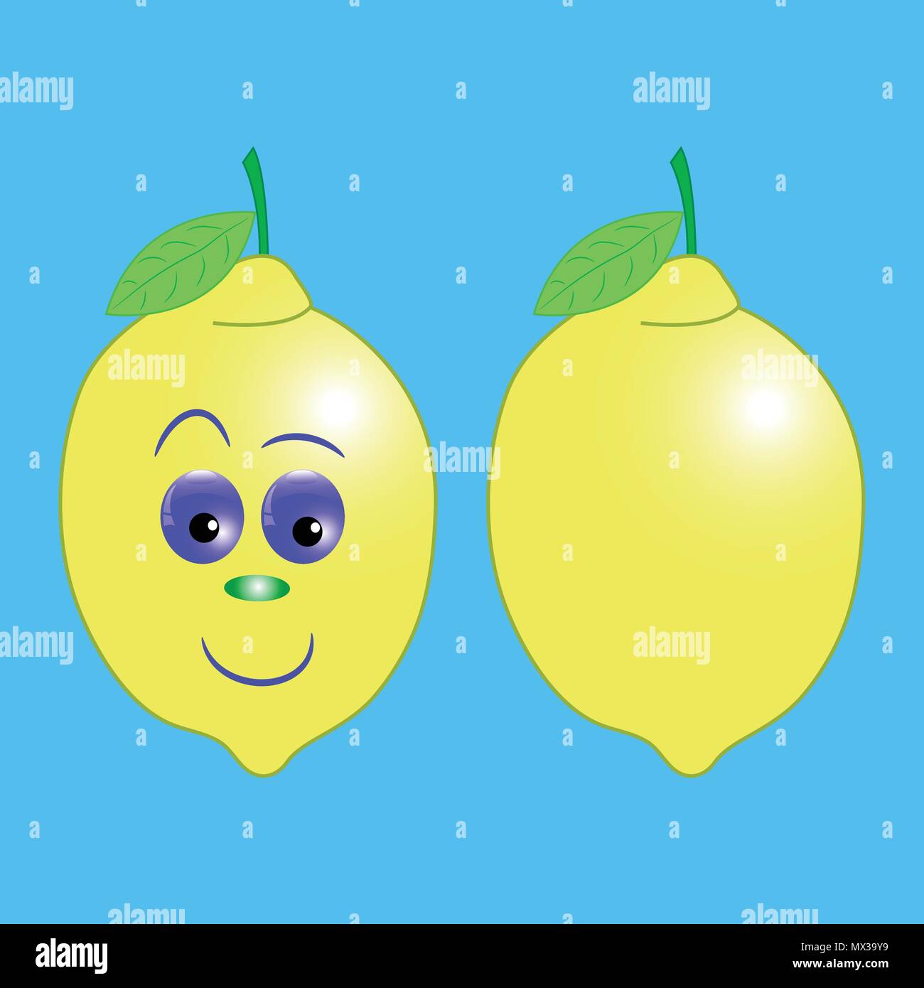 Lemon cartoon vector illustration Stock Vector Image & Art - Alamy