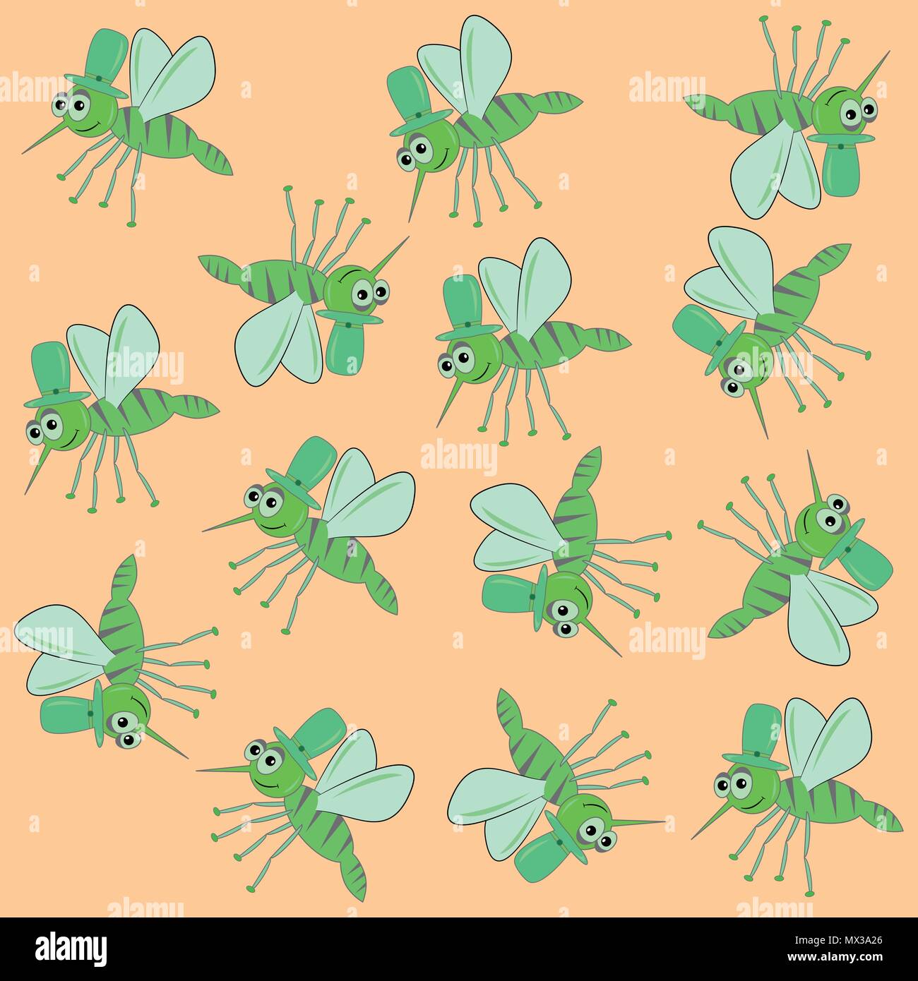 green mosquito pattern vector illustration Stock Vector Image & Art - Alamy