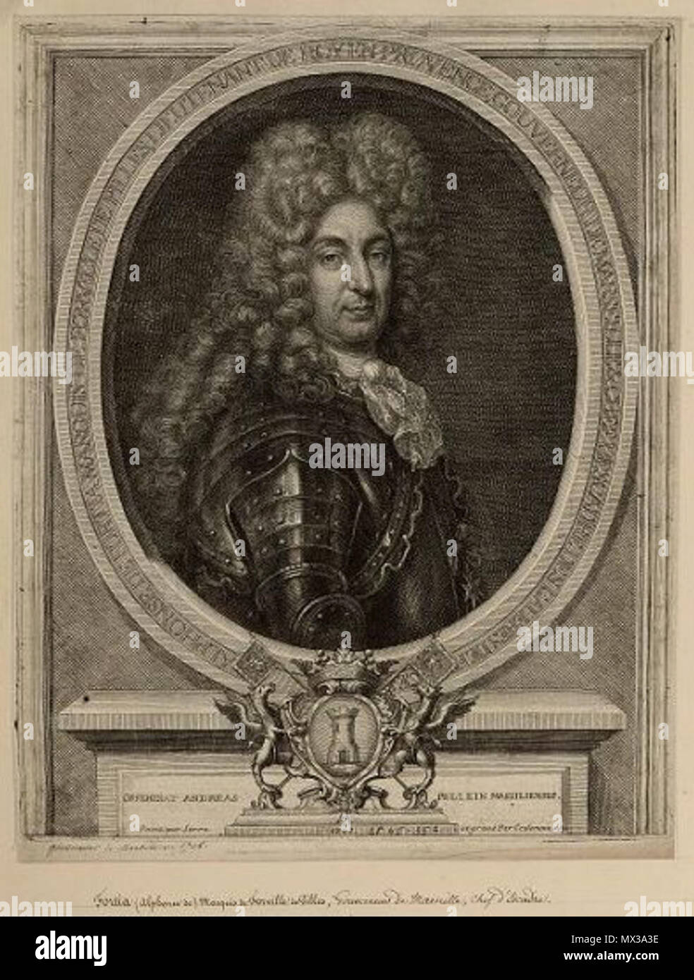 . Français : Portrait de Alphonse de Fortia-Piles (mort en 1711), chef ...