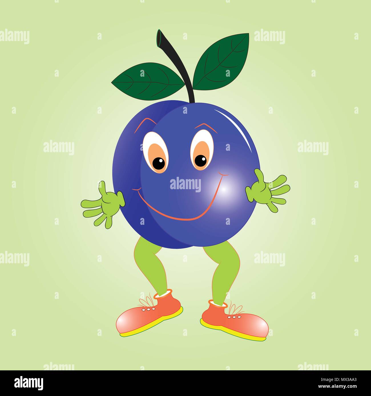 Plum blue cartoon vector illustration Stock Vector Image & Art - Alamy