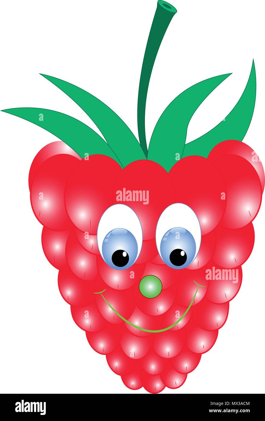 red raspberry cartoon cute vector illustration Stock Vector Image & Art ...