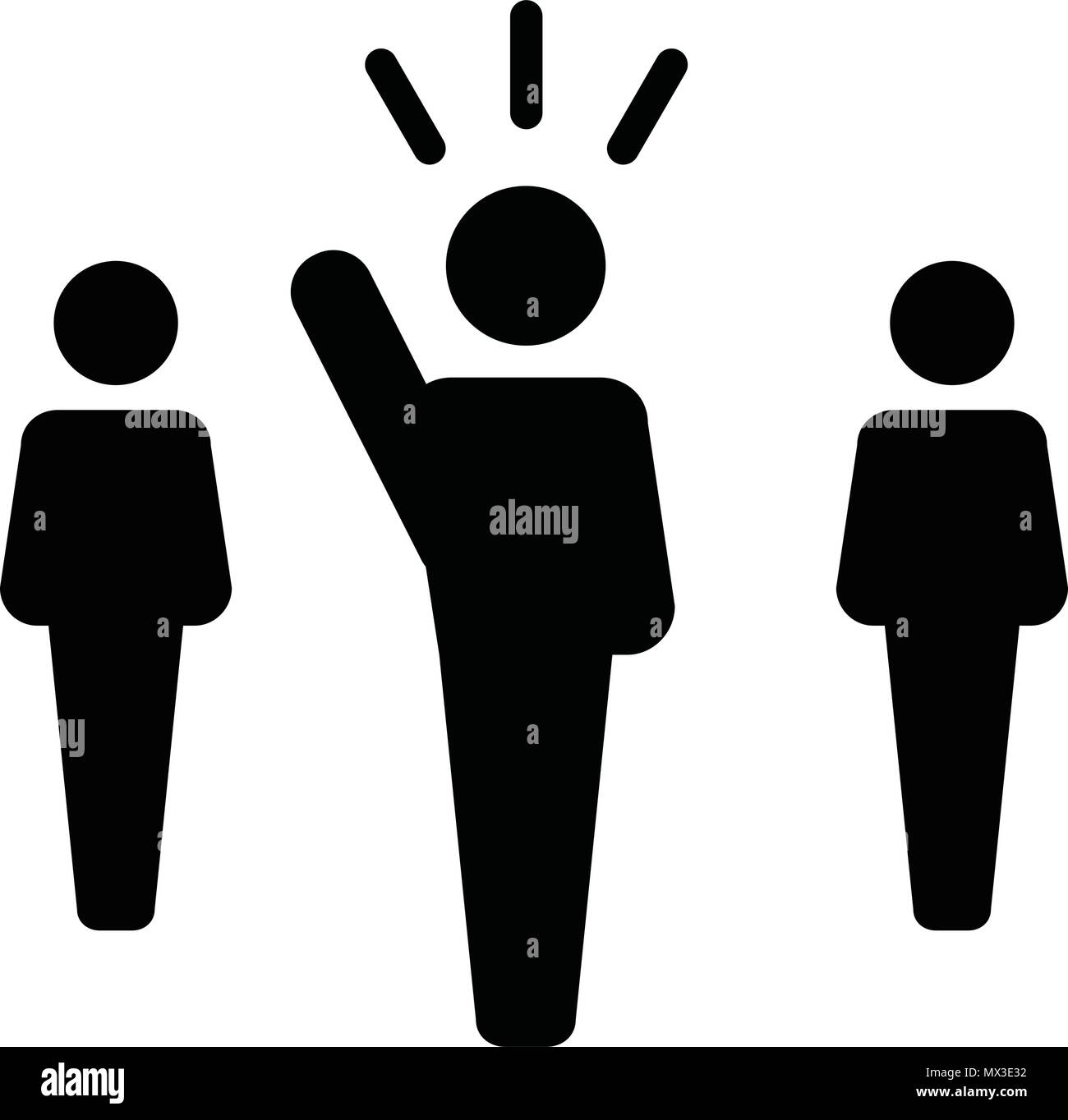 Leader Icon vector male public speaker person symbol for leadership ...