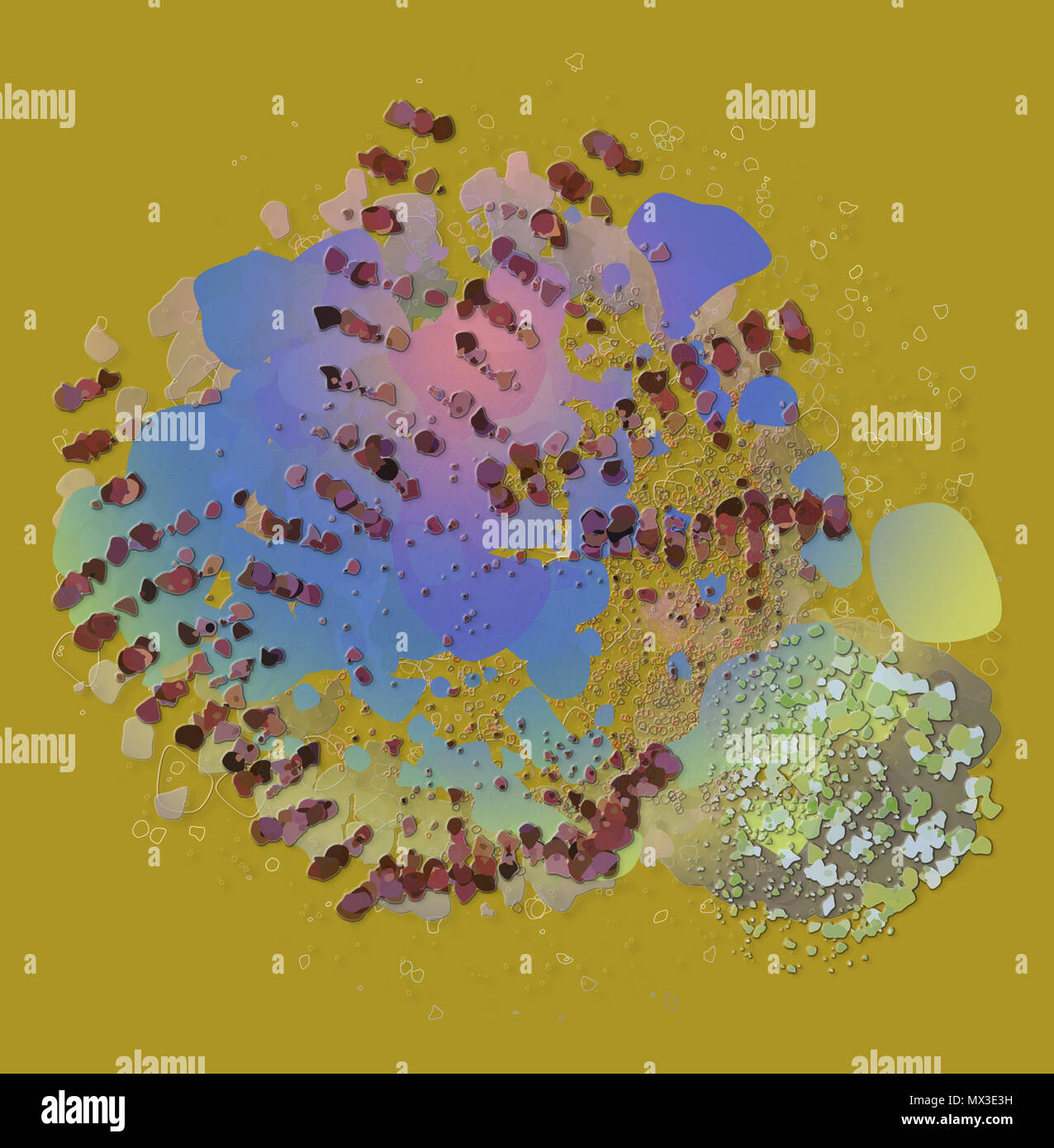 Artistic blended messy shapes background pattern abstract Stock Photo ...