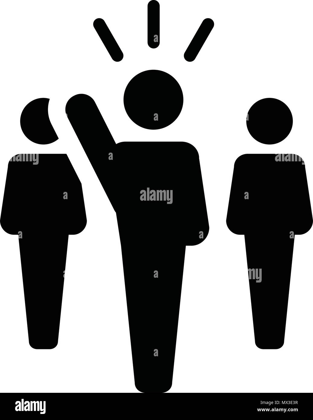 Leader Icon vector male public speaker person symbol for leadership ...