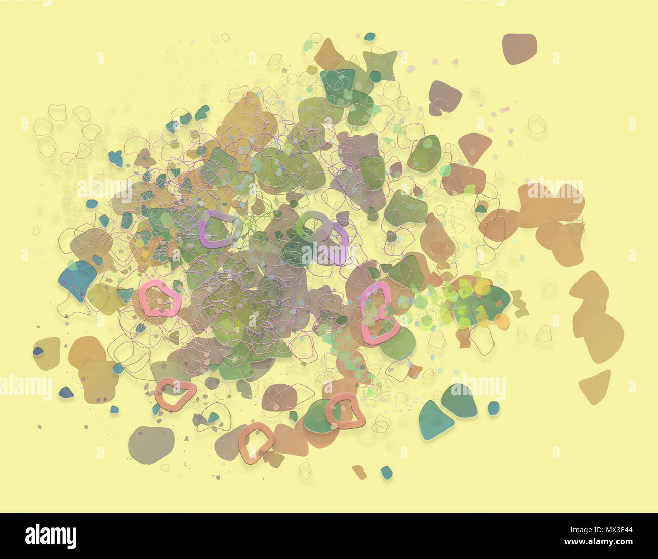 Artistic blended messy shapes background pattern abstract Stock Photo ...