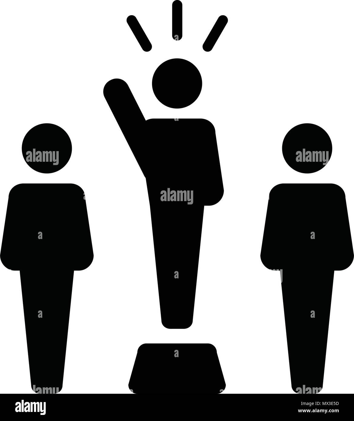 Leader Icon vector male public speaker person symbol for leadership ...