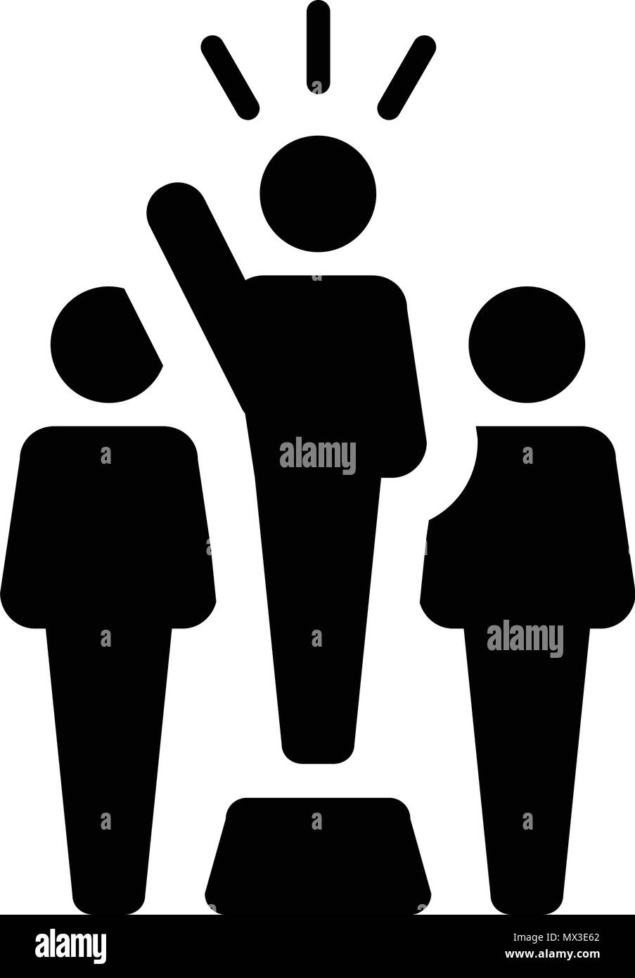 Leader Icon vector male public speaker person symbol for leadership ...