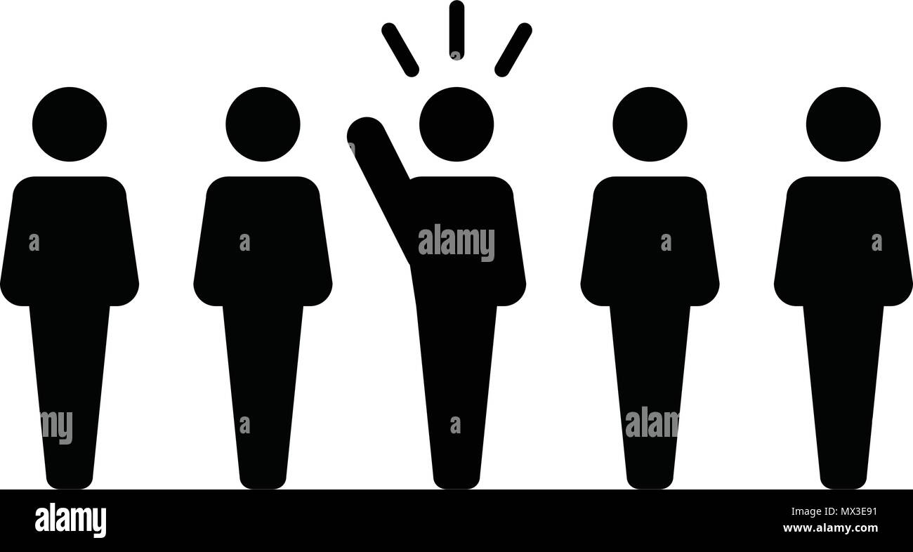 Leader Icon vector male public speaker person symbol for leadership ...