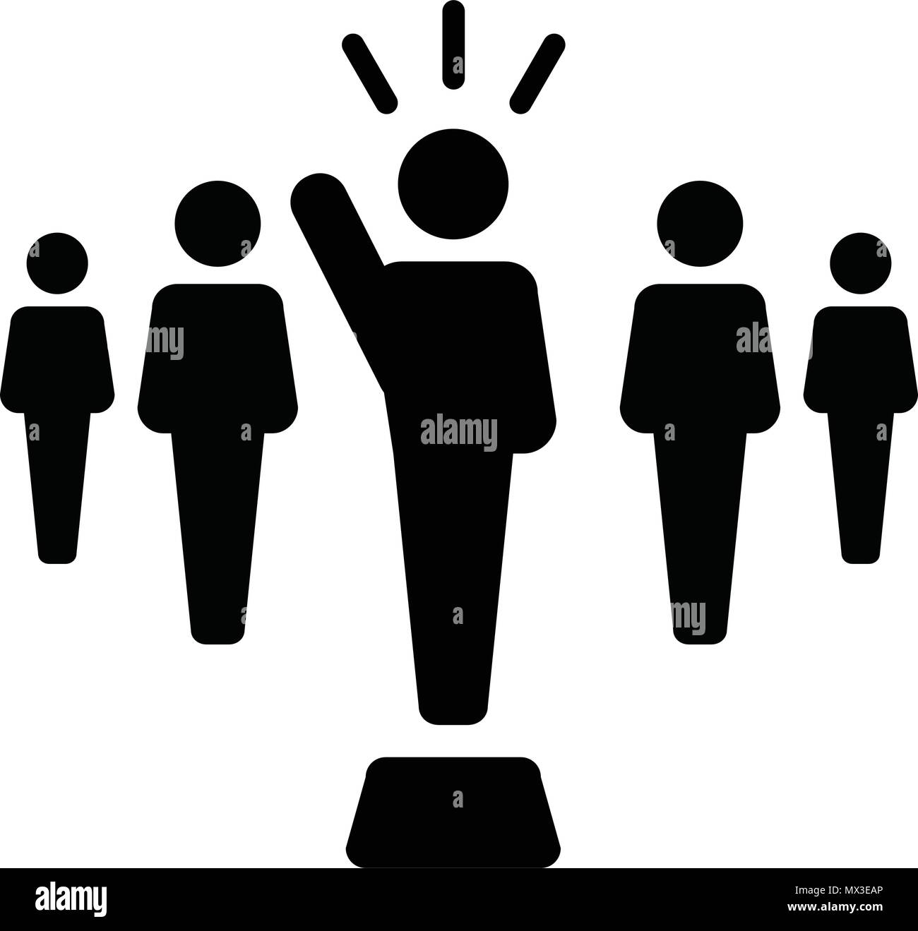 Leader Icon vector male public speaker person symbol for leadership ...
